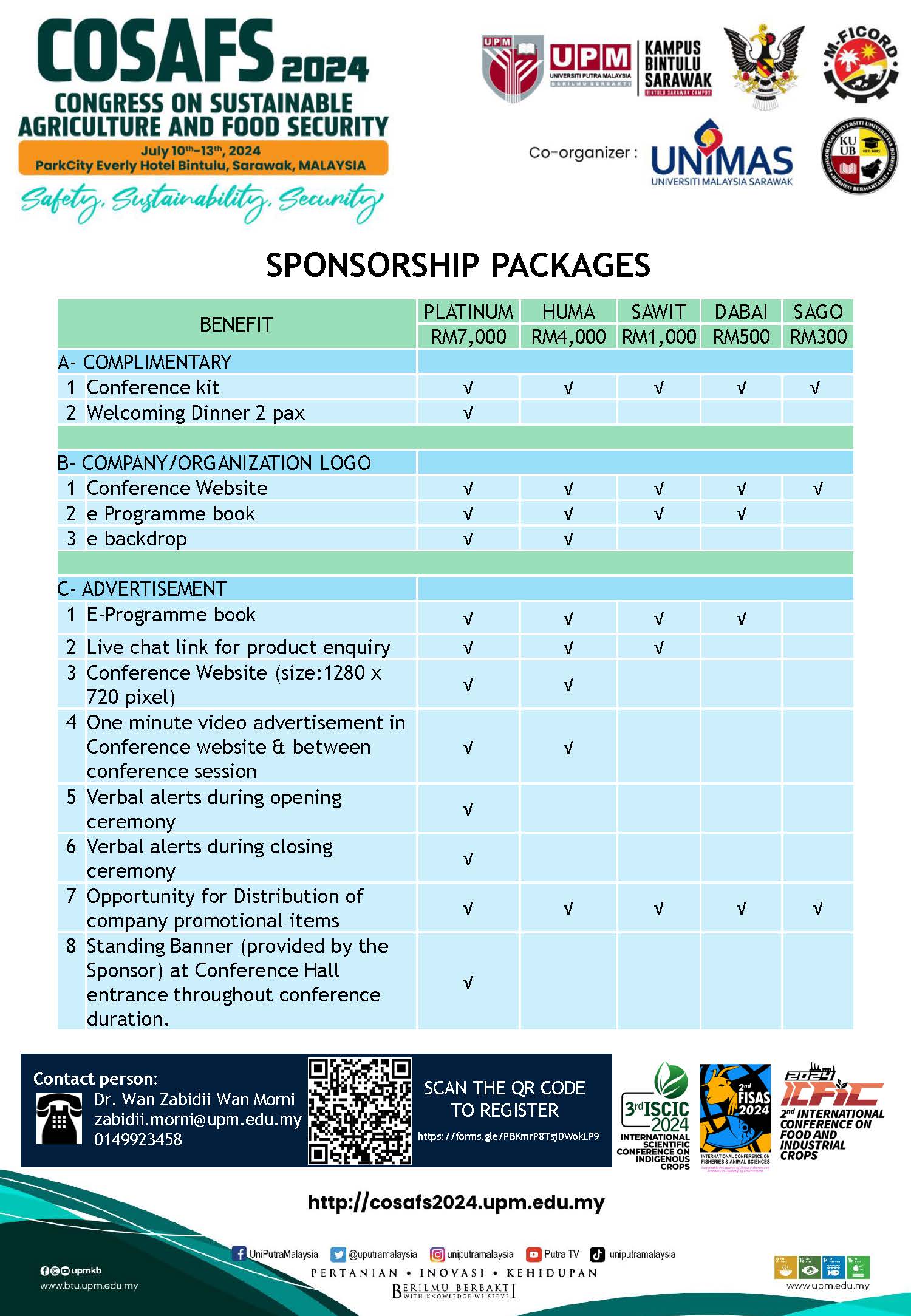 UPM | CONGRESS ON SUSTAINABLE AGRICULTURE AND FOOD SECURITY (COSAFS2024)